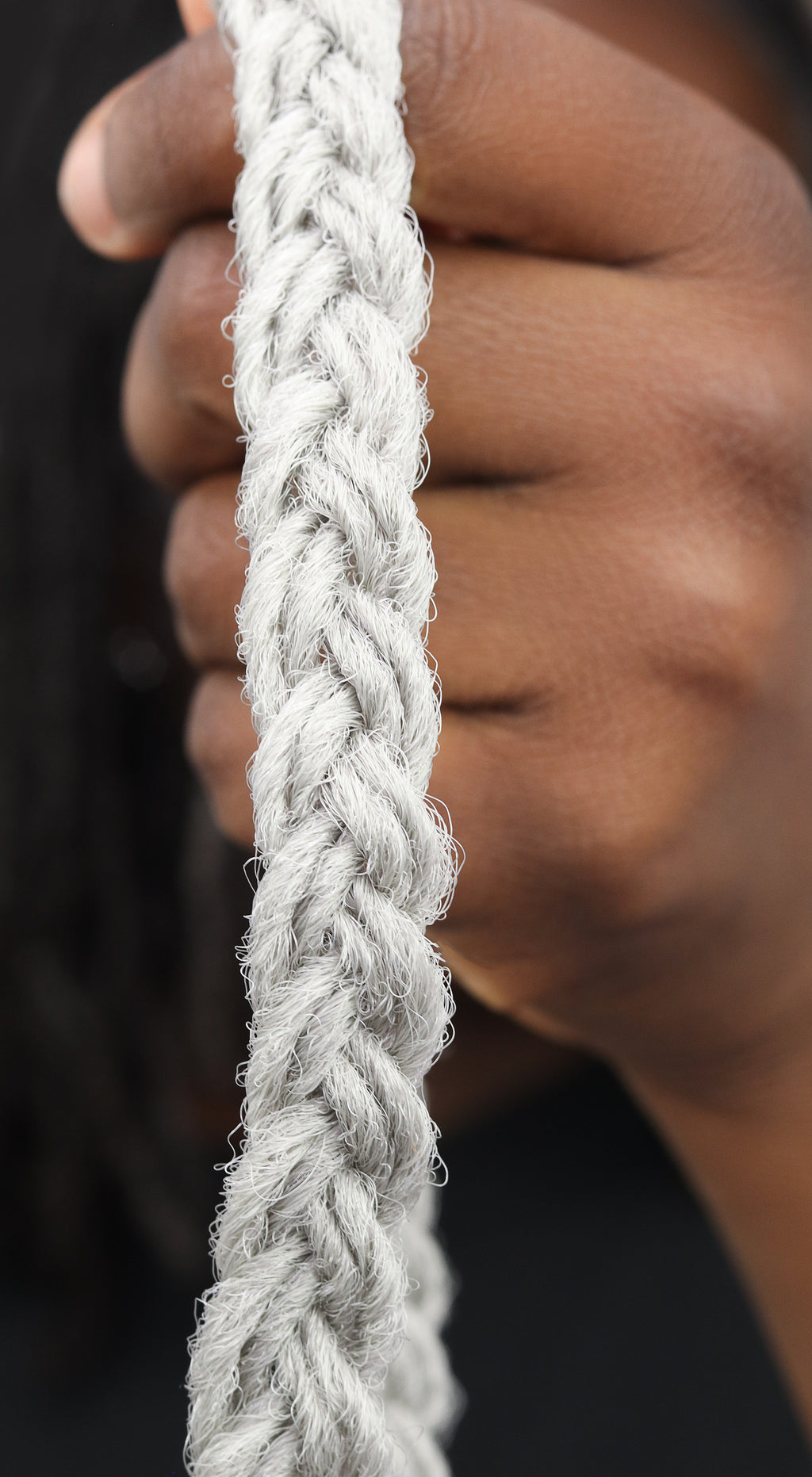 GRAY BRAIDED MINI LOCS EXTENSIONS HEADBAND – Kandaka Safia
